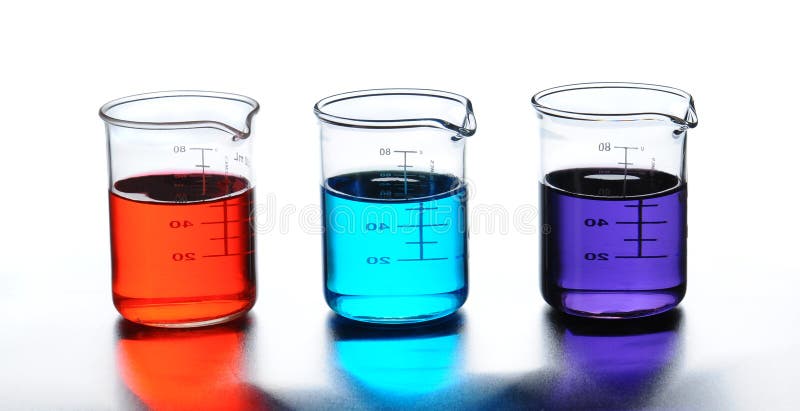 Three Laboratory Beakers stock image. Image of beakers - 20321357