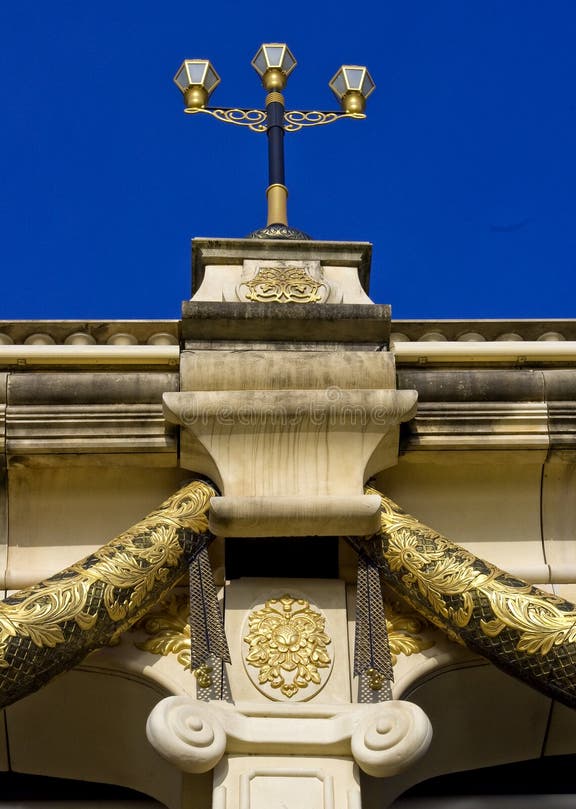 Three lamp post stock photo. Image of black, scenic, pole - 12130490