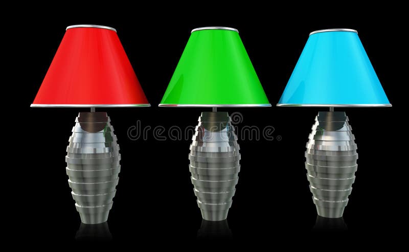 Three Lamps stock illustration. Illustration of electric - 16058043