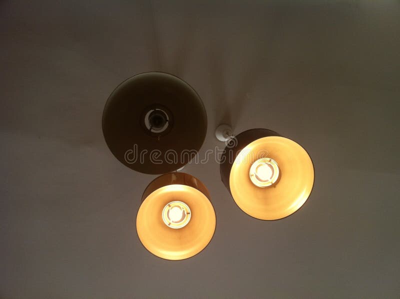 Three lamps stock photo. Image of three, yellow, lamps - 350318792