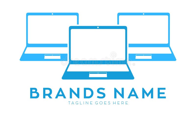 Three Laptop Symbol Vector Logo Stock Vector - Illustration of ...