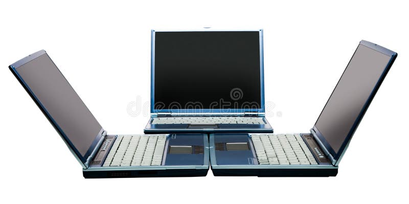 Three laptops stock photo. Image of email, communication - 28781558