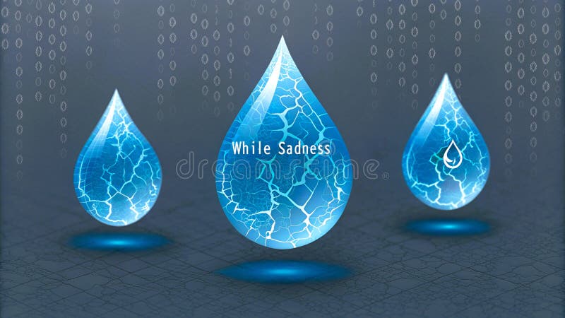 Code Tears, Set of Water Drops Stock Illustration - Illustration of technology, light: 385310272