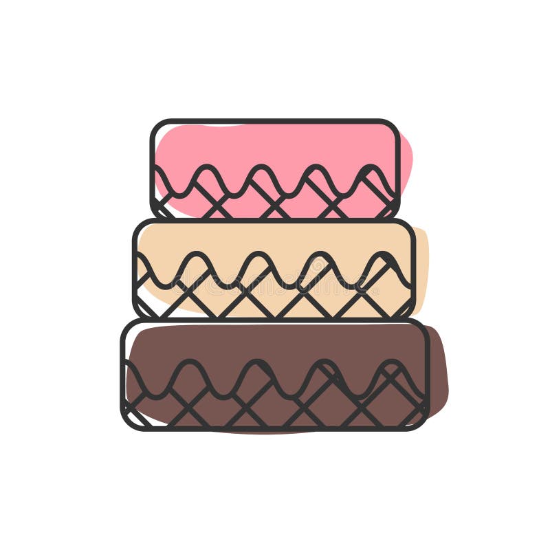 Three Layer Cake Icon for Web Vector Illustration Stock Vector ...