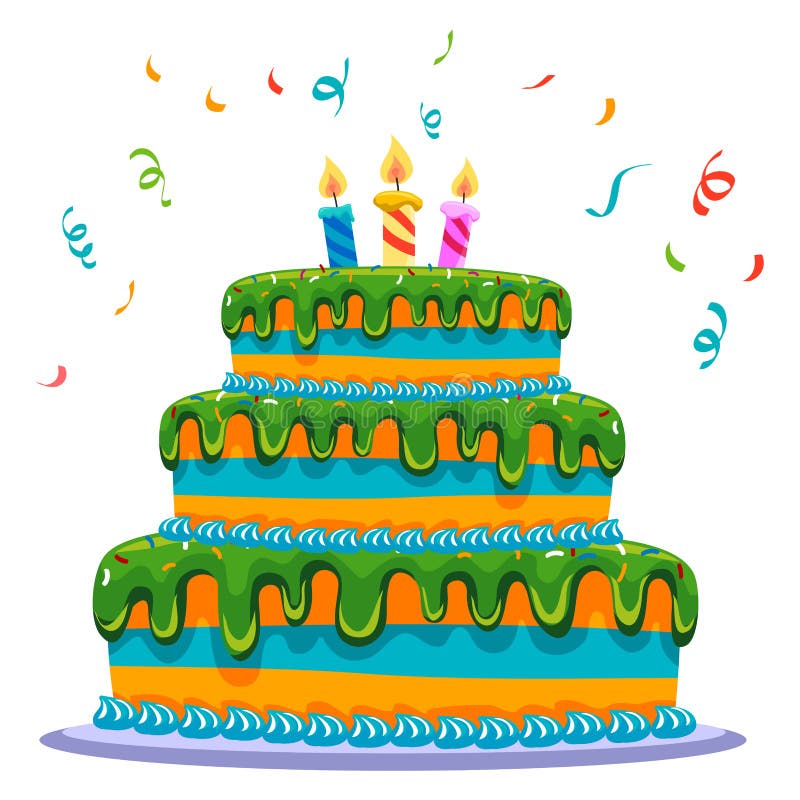 Three layered cake stock vector. Illustration of icon - 70544749