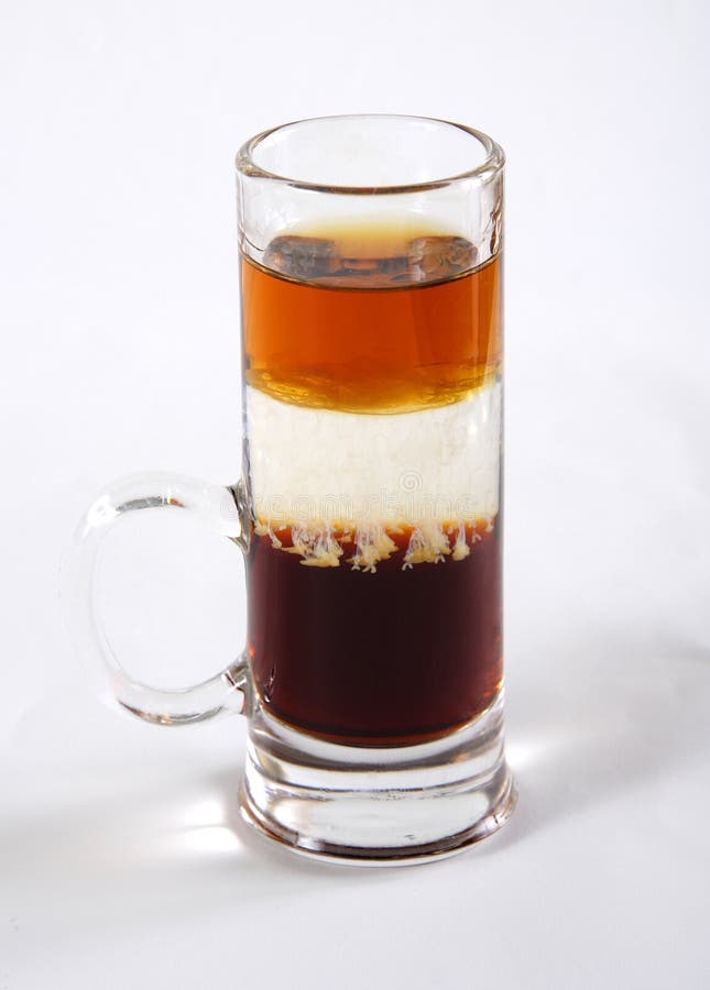 Three-layered cocktail stock image. Image of mint, banana - 29621233