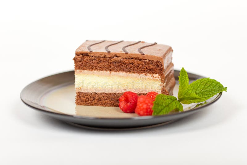 Restaurant 3 Layer Chocolate Cake Stock Photos - Free & Royalty-Free ...