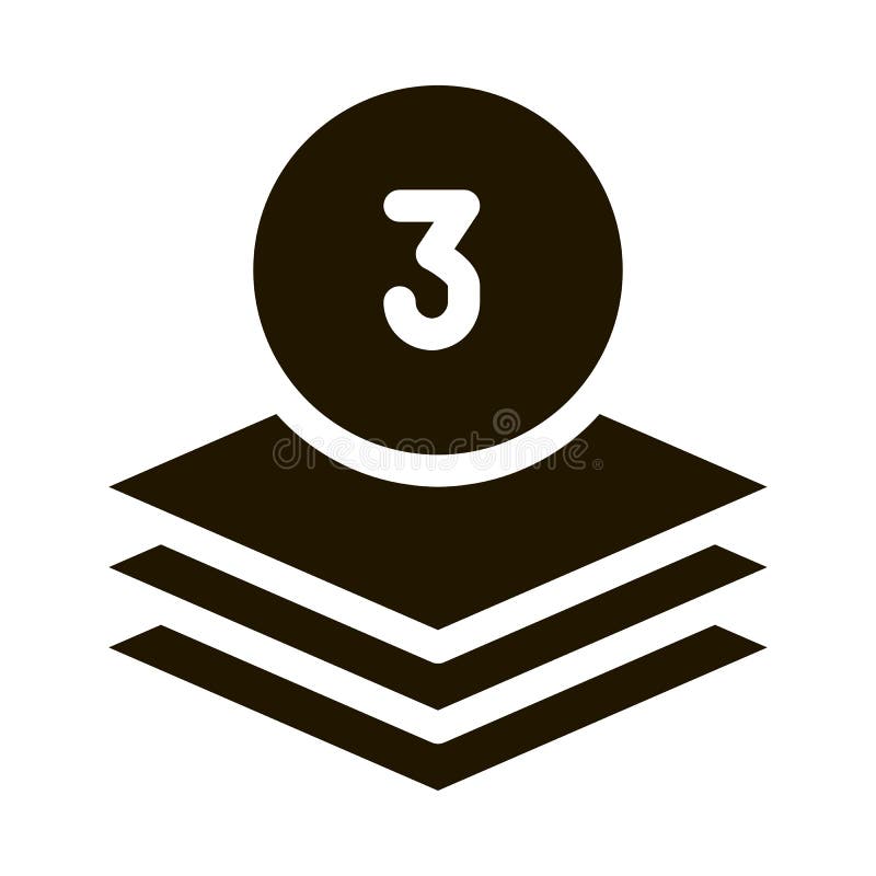 Three Layers Icon Vector Glyph Illustration Stock Vector - Illustration ...