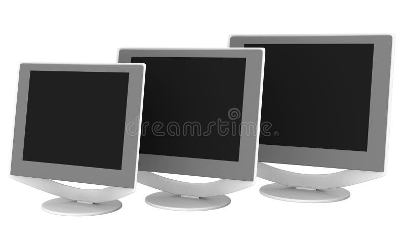 Three monitors 2 stock illustration. Illustration of screen - 380487