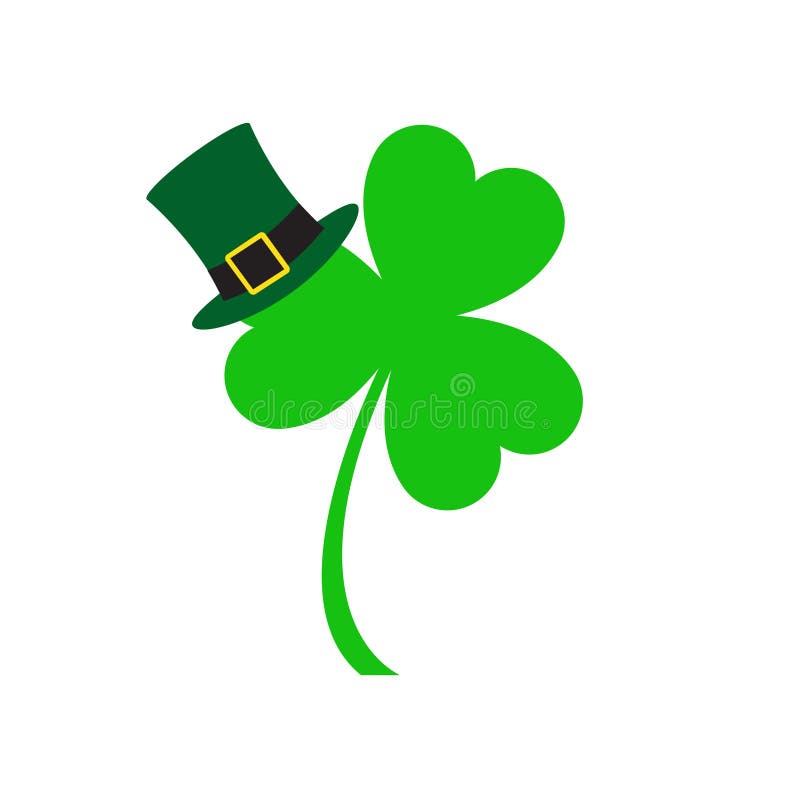 Three Leaf Clover Icon. St. Patrick`s Day Symbol Stock Illustration ...