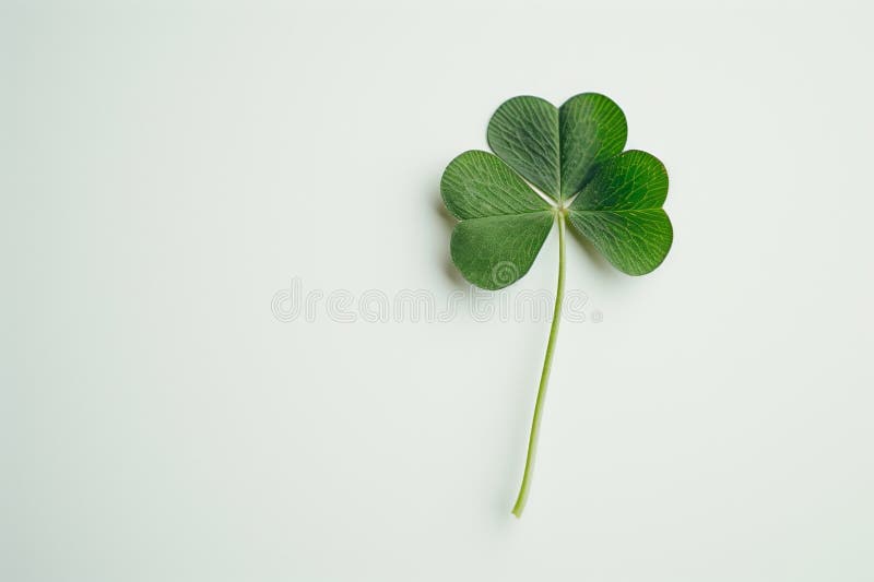 Three-Leaf Clover on White Background Stock Illustration - Illustration ...