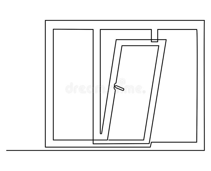 Continuous Drawing Line Window Stock Illustrations – 252 Continuous ...