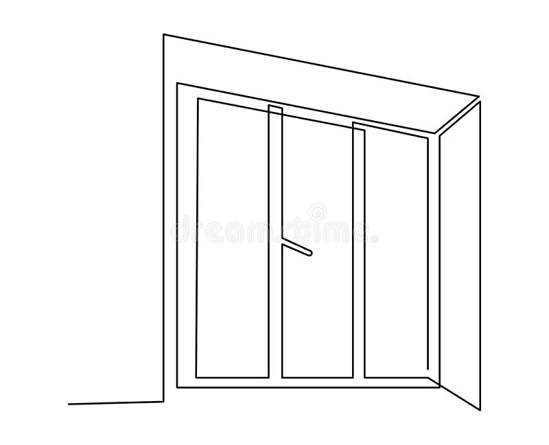 Continuous Drawing Line Window Stock Illustrations – 252 Continuous ...