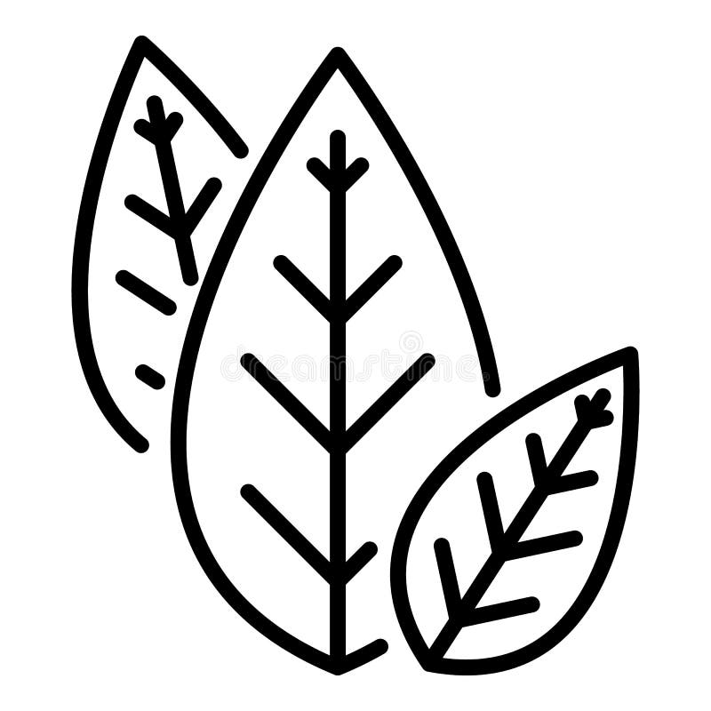 Three Leaves Icon, Outline Style Stock Vector - Illustration of icon ...