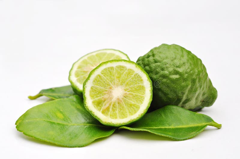 Three Leech Lime Fruits Isolated Stock Image - Image of food, hystrix ...