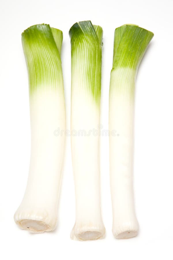 Three leek sheaths stock image. Image of clean, details - 5025843