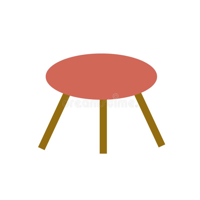 Three legged stool. stock vector. Illustration of clipart - 125529614