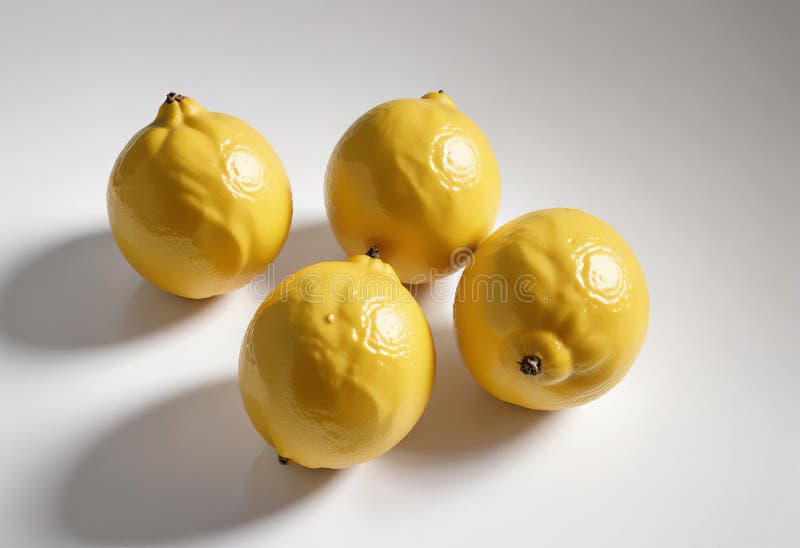 Three Lemons Isolated White Stock Illustrations – 180 Three Lemons ...