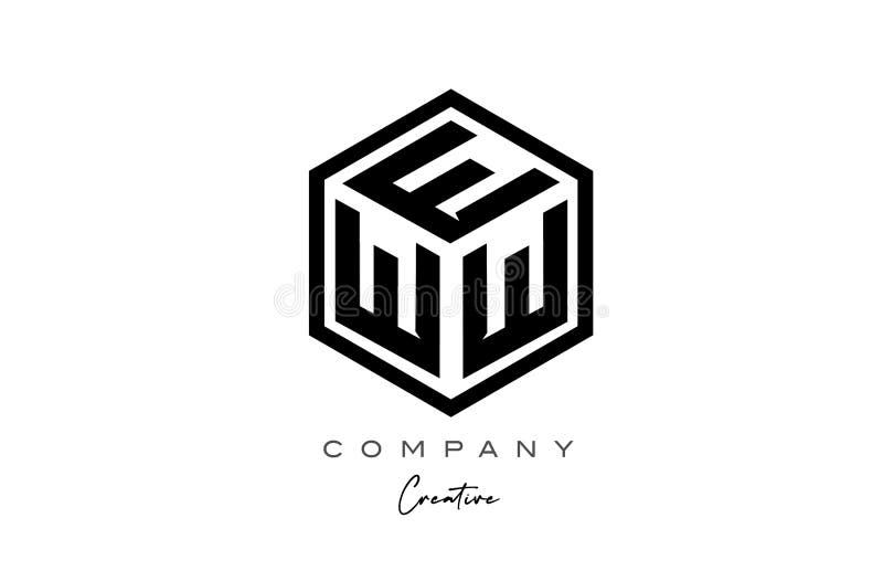 Three Letter Cube W Alphabet Letter Logo Icon Design with Polygon ...