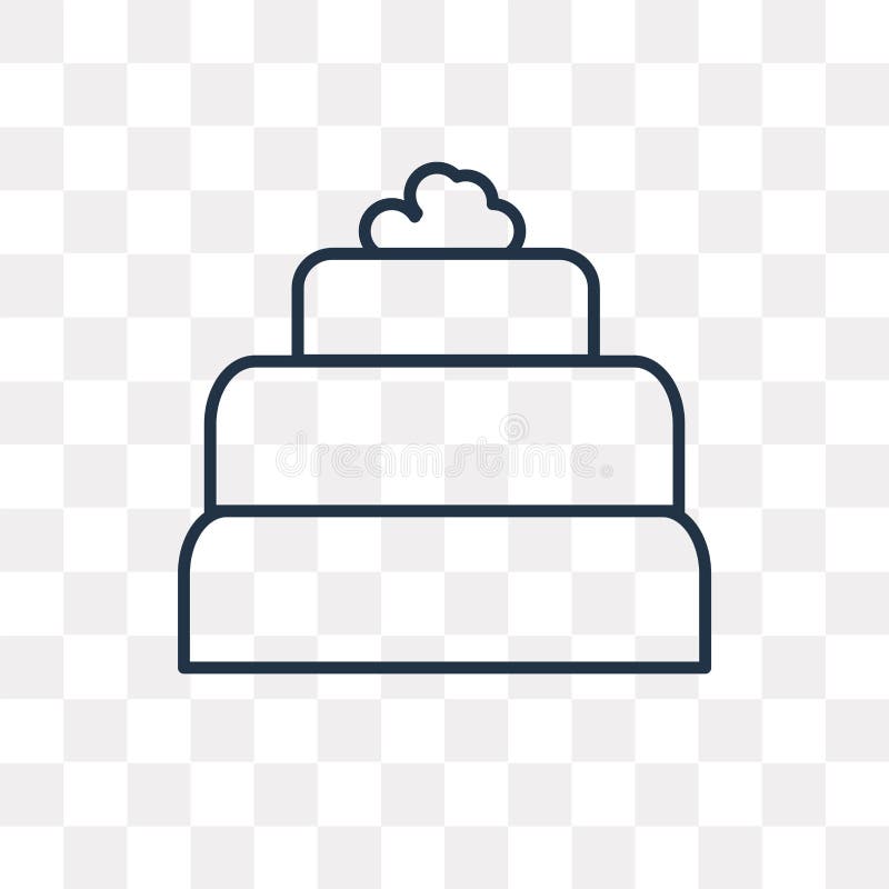 Three Levels Cake Vector Icon Isolated on Transparent Background Stock ...
