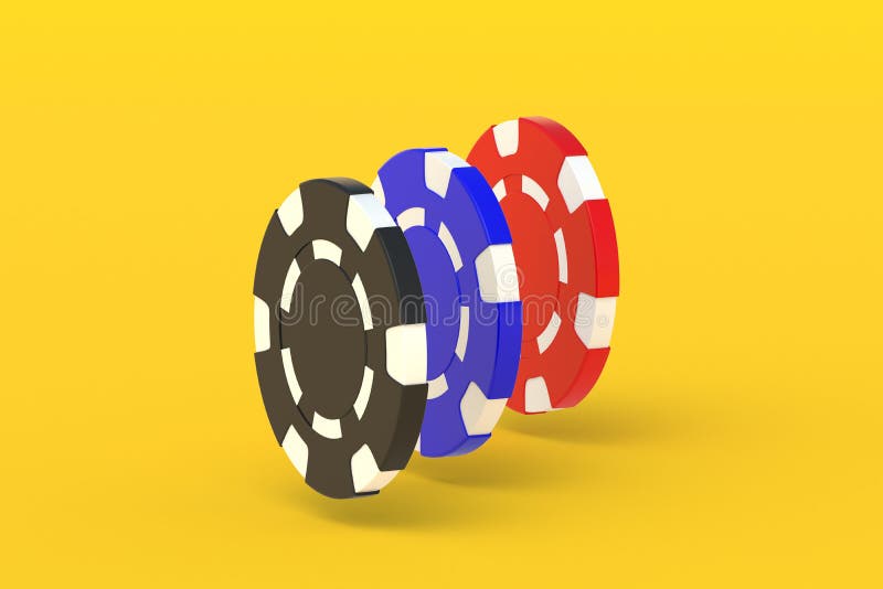 Three Levitating Playing Chips. Luxury Games Stock Illustration ...
