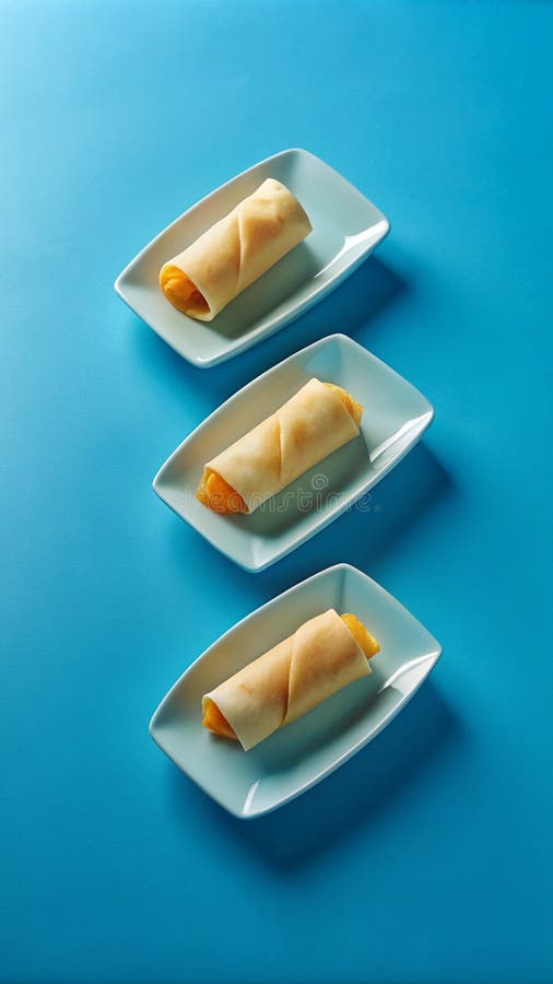 Three Light Teal-colored Rectangular Plates are Arranged Vertically on ...