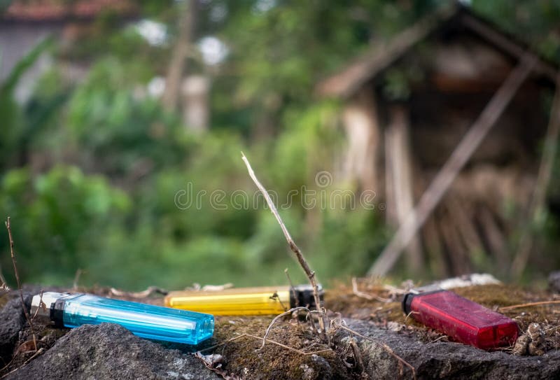 Three lighter on the fence stock image. Image of insect - 276009115