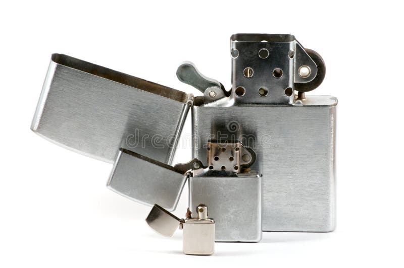 Three Lighters with Cap Opened Stock Image - Image of lighter, smoking ...