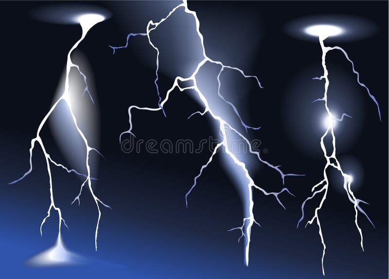 Three lightning bolts stock vector. Illustration of climate - 62731684