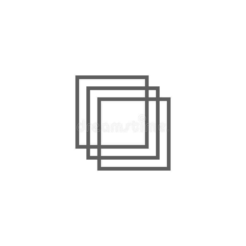 Three Line Square Logo Design Vector Stock Vector - Illustration of ...