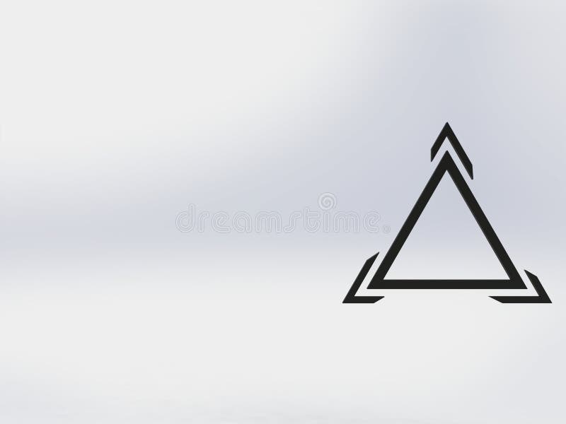 Three Line Triangle Logo Broken Off White Background. Stock ...