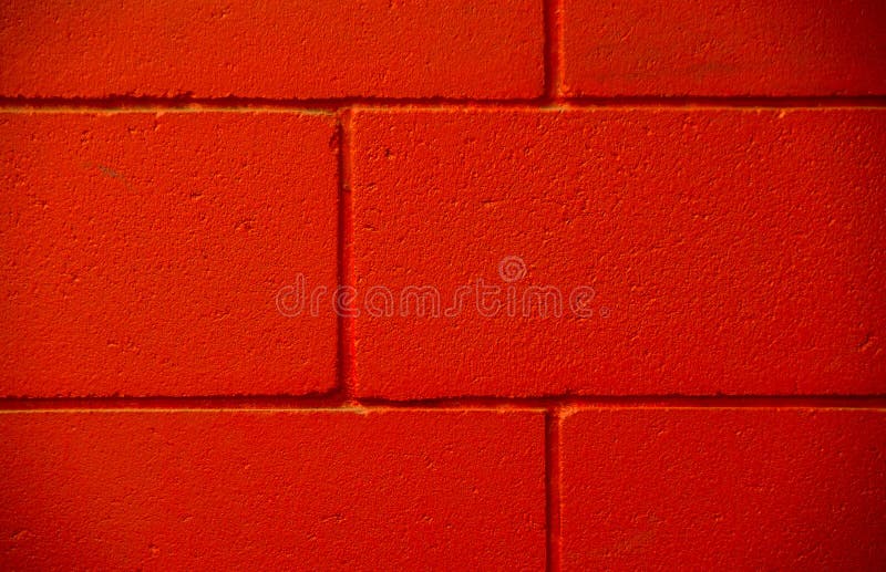 Three Lines Red Brick Concrete Painted Wall Stock Image - Image of ...