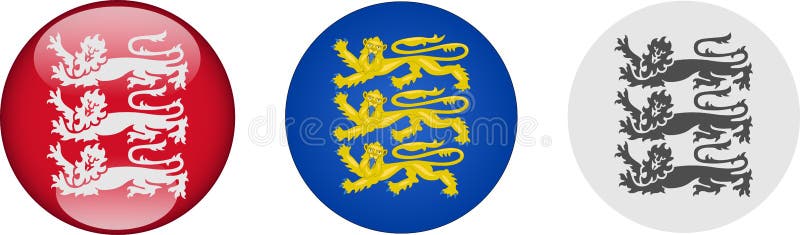 Three Lions Icon Set stock vector. Illustration of insignia - 88831729