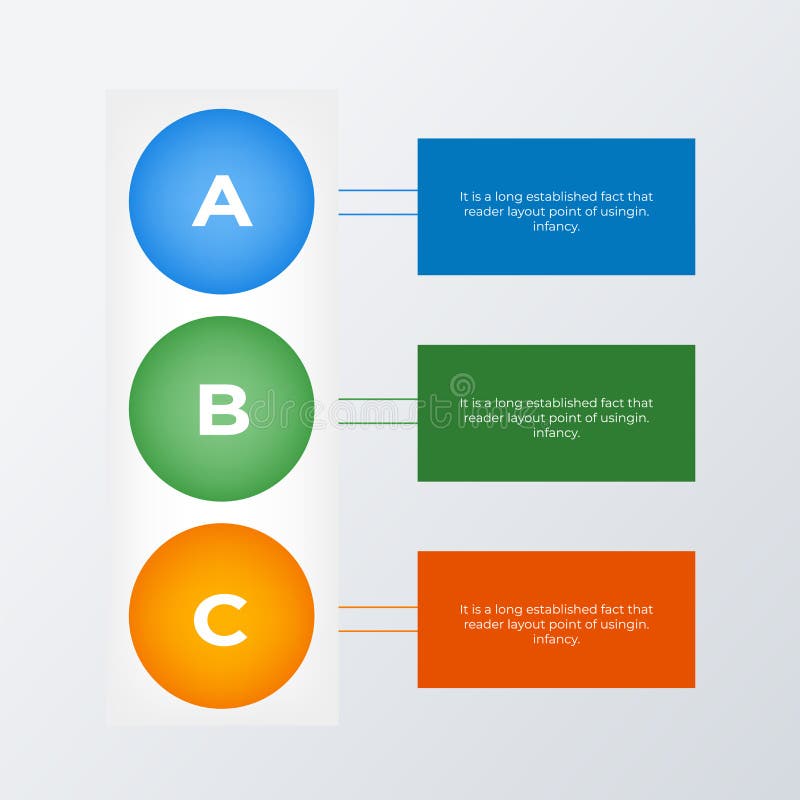 Three List Infographic Template Design. Business Concept Infograph with ...
