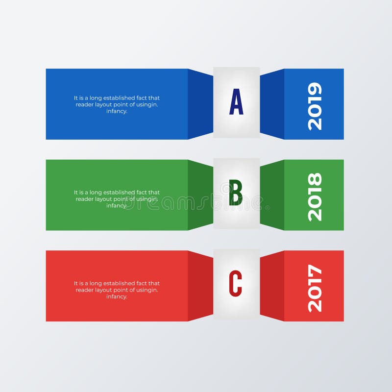 Three List Infographic Template Design. Business Concept Infograph with ...