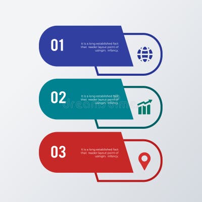 Three List Infographic Template Design. Business Concept Infograph with ...