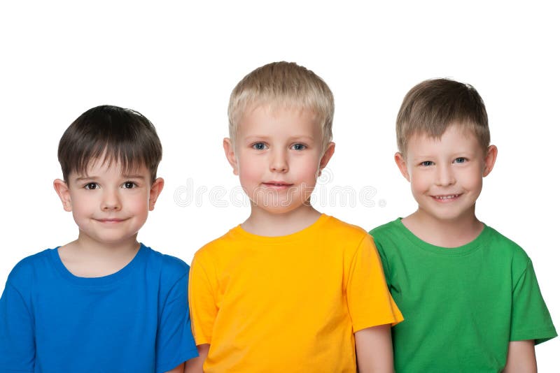Three little boys stock photo. Image of smile, children - 41951318