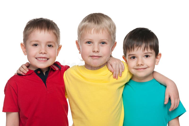 Three little boys stock photo. Image of smile, children - 41951318