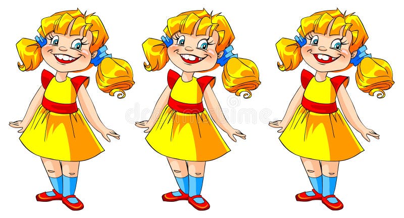 Little girls on swing stock illustration. Illustration of playful ...