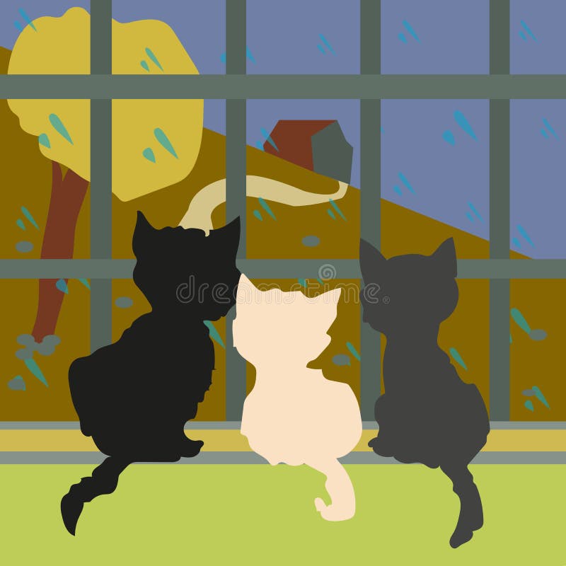 Cartoon Outside Rain Window Stock Illustrations – 190 Cartoon Outside ...
