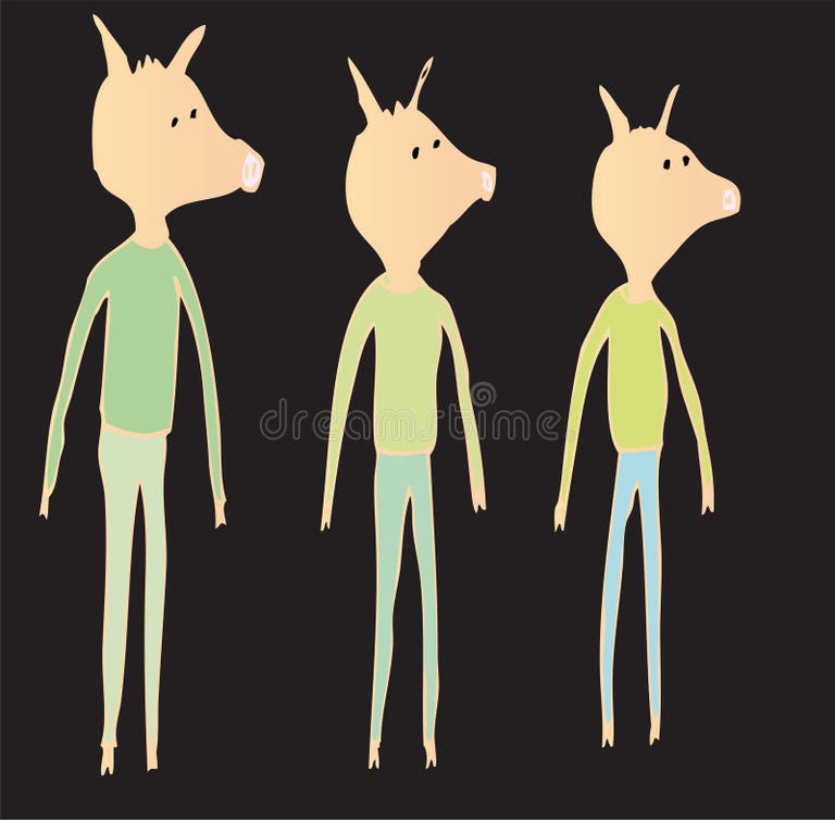 Three Little Pigs stock vector. Illustration of brothers - 7280343