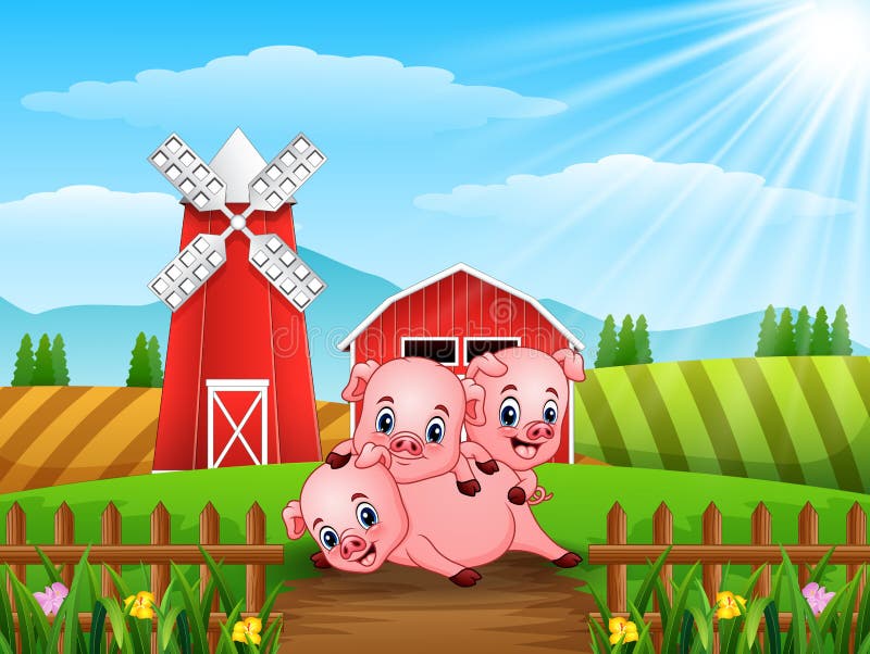 Three Little Pigs Background Stock Illustrations – 154 Three Little ...