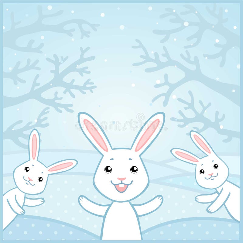 Three little rabbits stock vector. Illustration of design - 49061111
