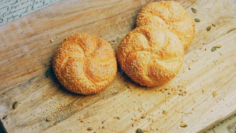 Three Loaves of Freshly Baked Bread in a Round Shape. in the Background ...