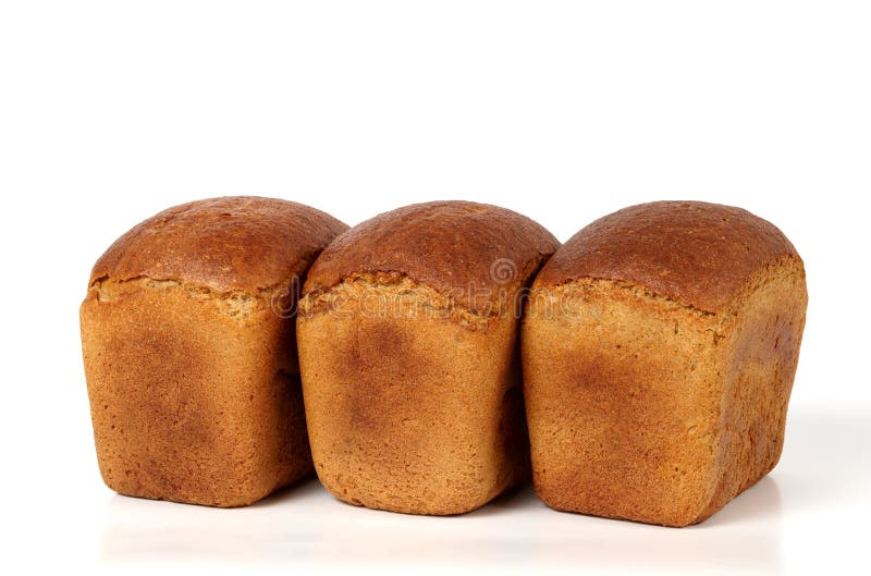 Three loaves of rye bread stock image. Image of gold - 10383393