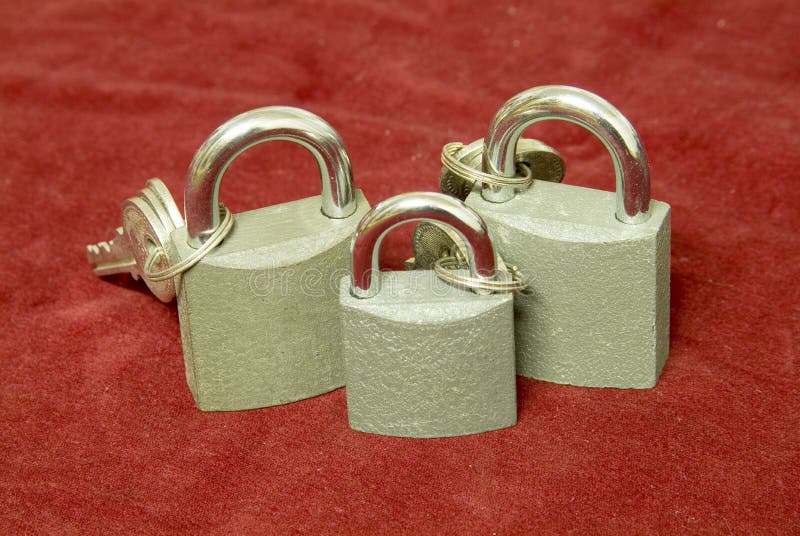 Three Locks stock photo. Image of locks, pairs, keys, lock - 4066422
