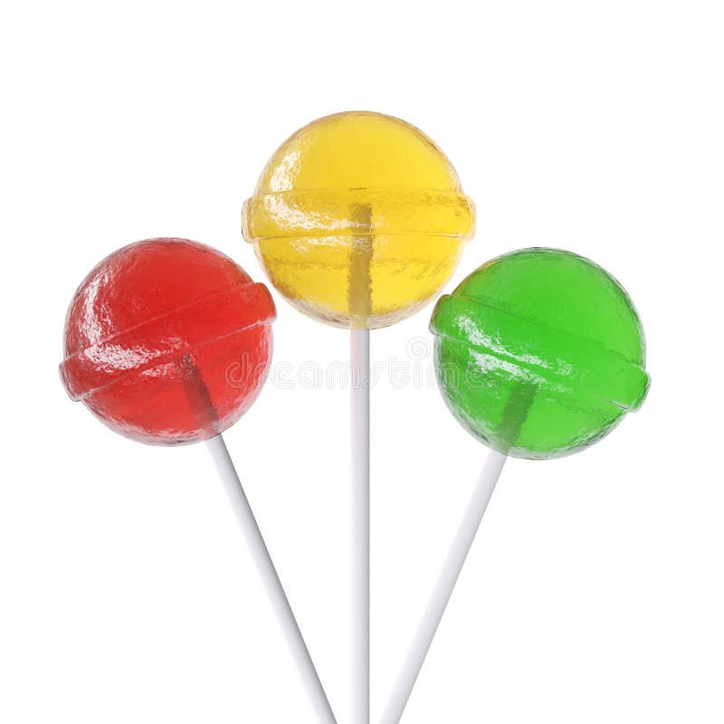 Three lollipops stock illustration. Illustration of lollipop - 94196322