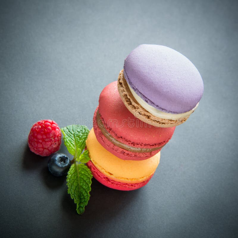 Colored macaroons stock photo. Image of decorated, eating - 41887378