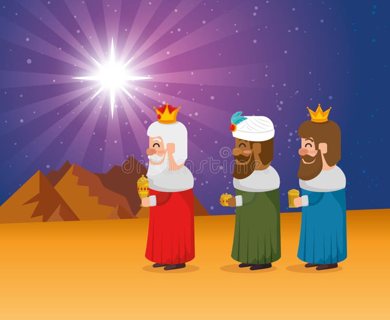 The Three Magic Kings of Orient Cartoons Stock Vector - Illustration of ...
