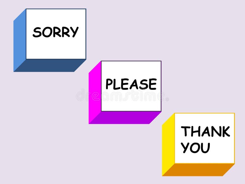 Three magic words concept. stock illustration. Illustration of ...